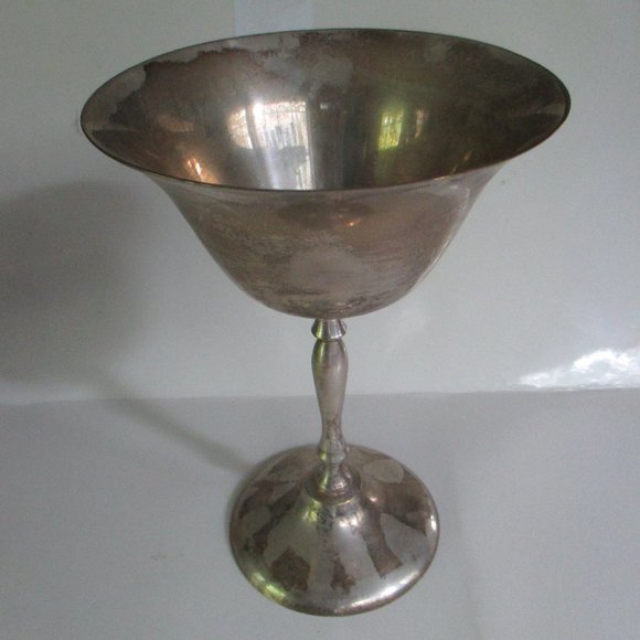 Dining | Silverplate Water Goblet Vintage Chalice With Ornate Stem And ...